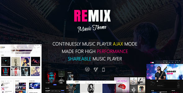 Download Free Remix v3.9.6 - Music band and Musician AJAX Theme - Crack ...